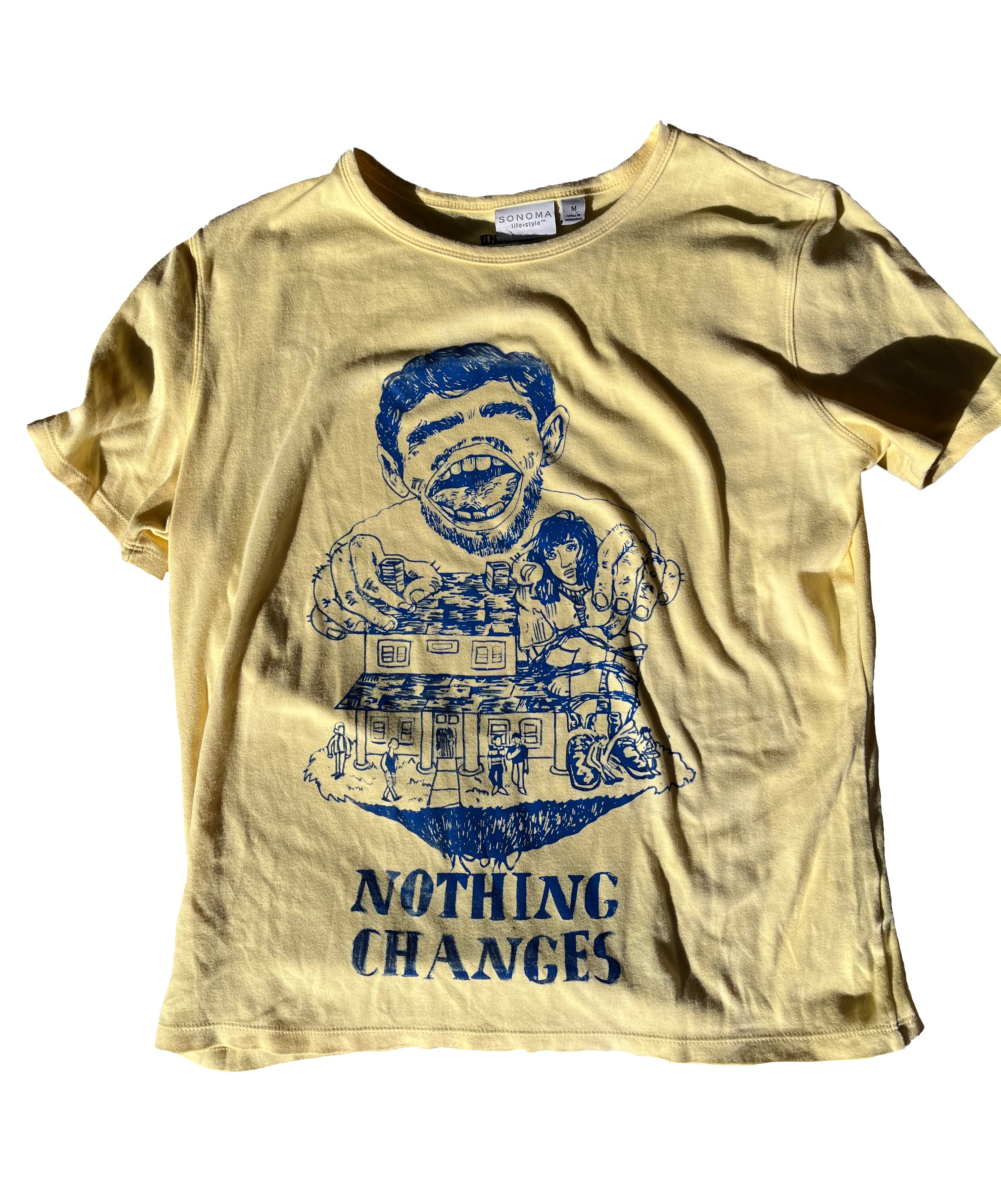 MEDIUM Nothing Changes short sleeve yellow graphic tee shirt 02 ...